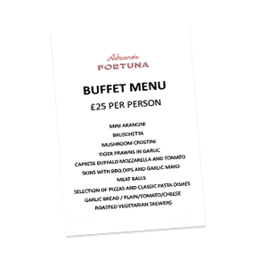 Menus - Fortuna Gosforth - Tapas, Platters, Pizzas and Pastas Sharers